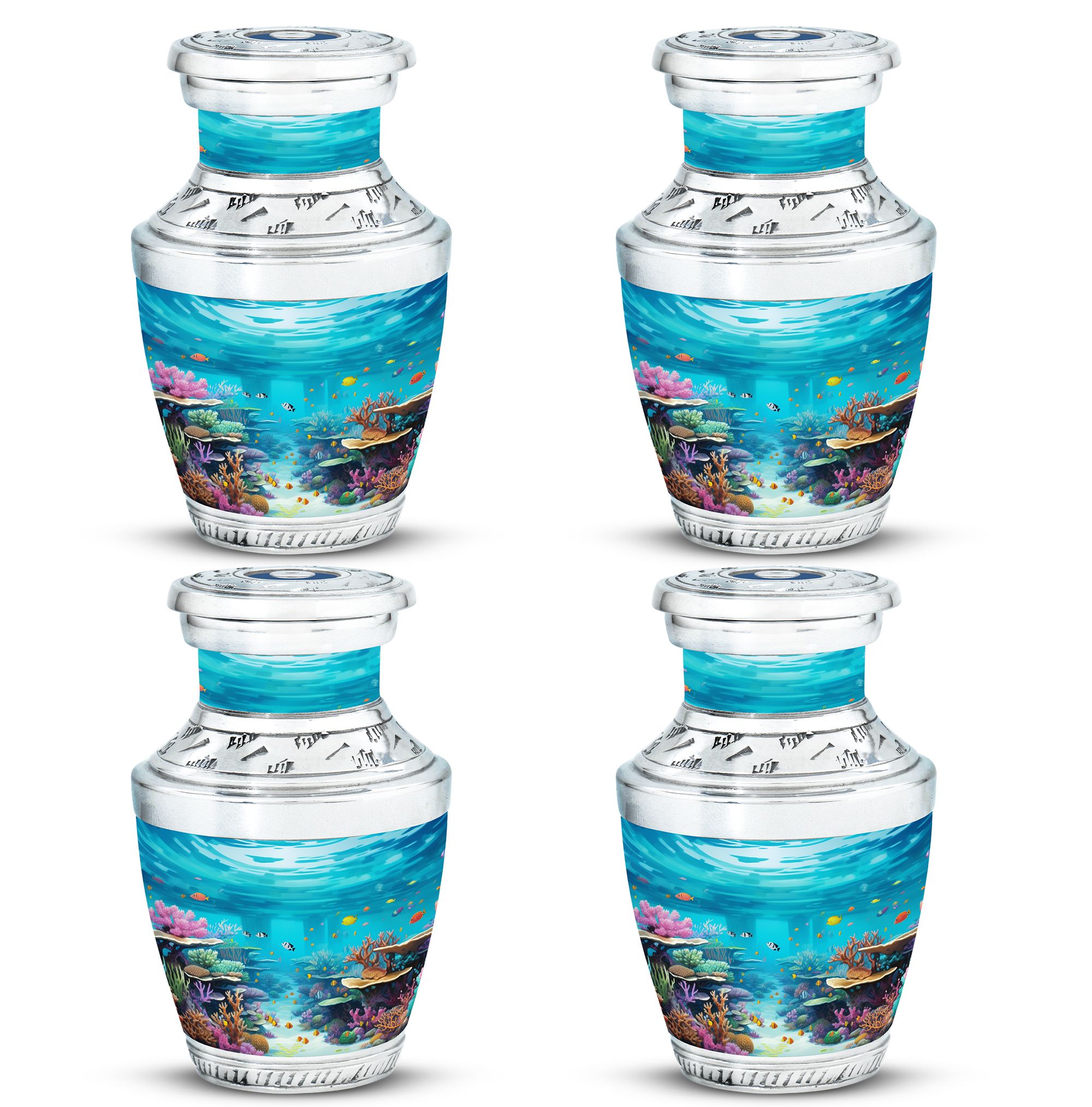 Vibrant Underwater Coral Reef - Companion Urn for Two - Cremation Urns ...