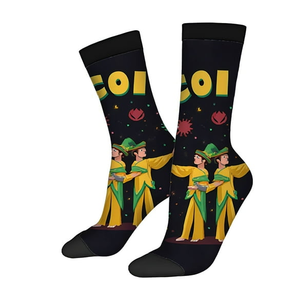 Vibrant Unisex Socks - 2 Pairs with Colorful Figures Bold ' COI ...