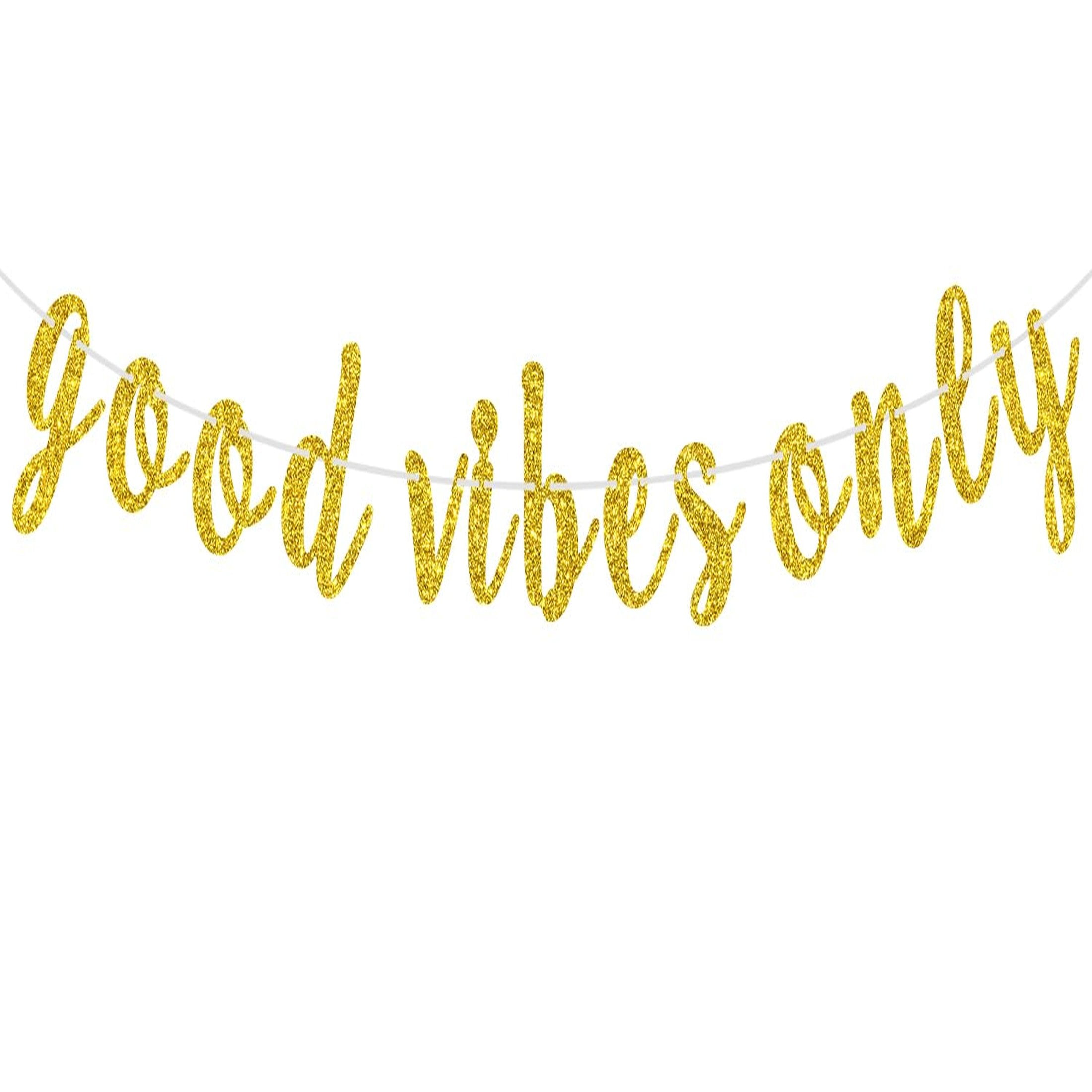 Vibrant Vibes Banner - Colorful Flower Rainbow Bunting for Retro ...