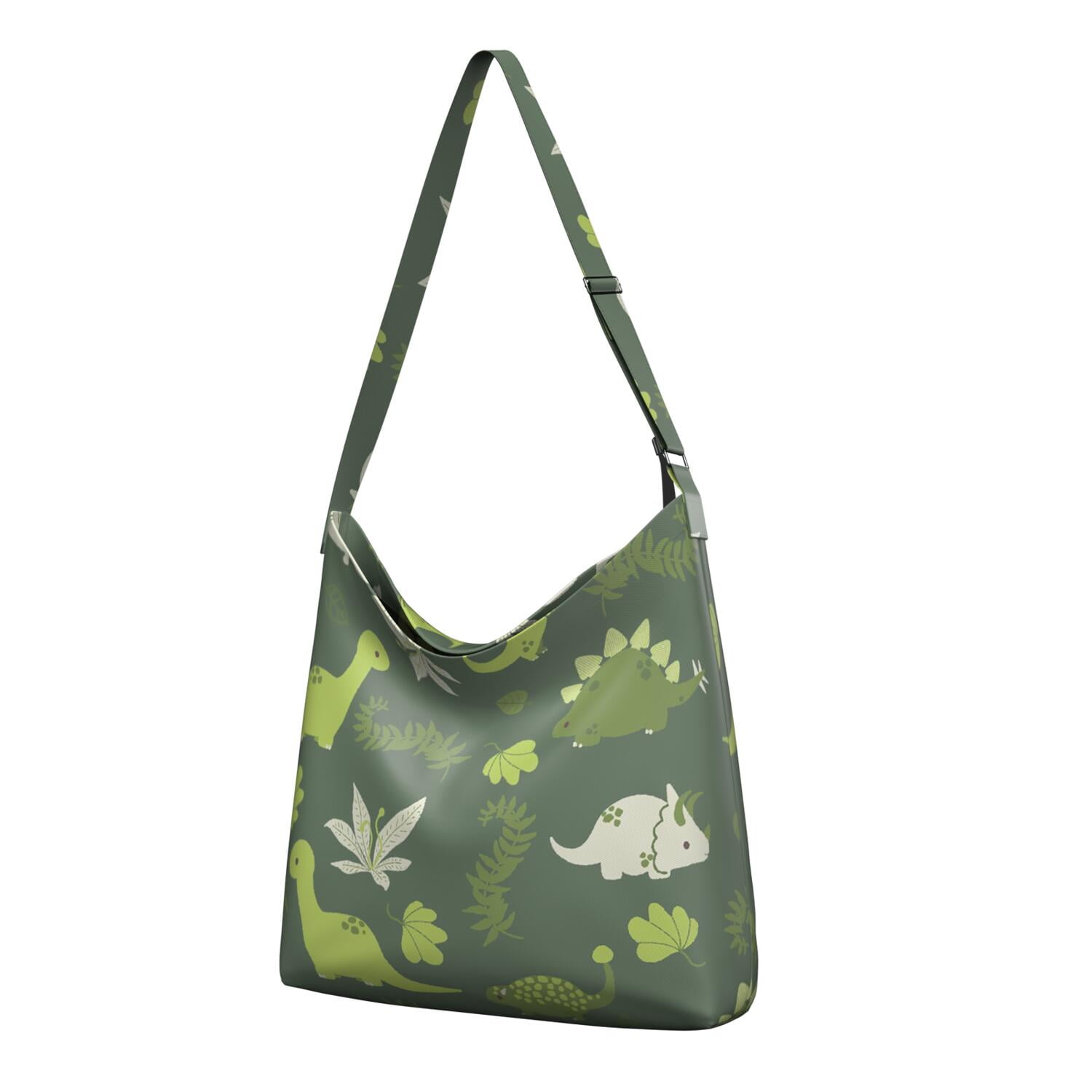 Vibrant Watercolor Dinosaur Tote Bag | Large Capacity Multi-Pocket ...