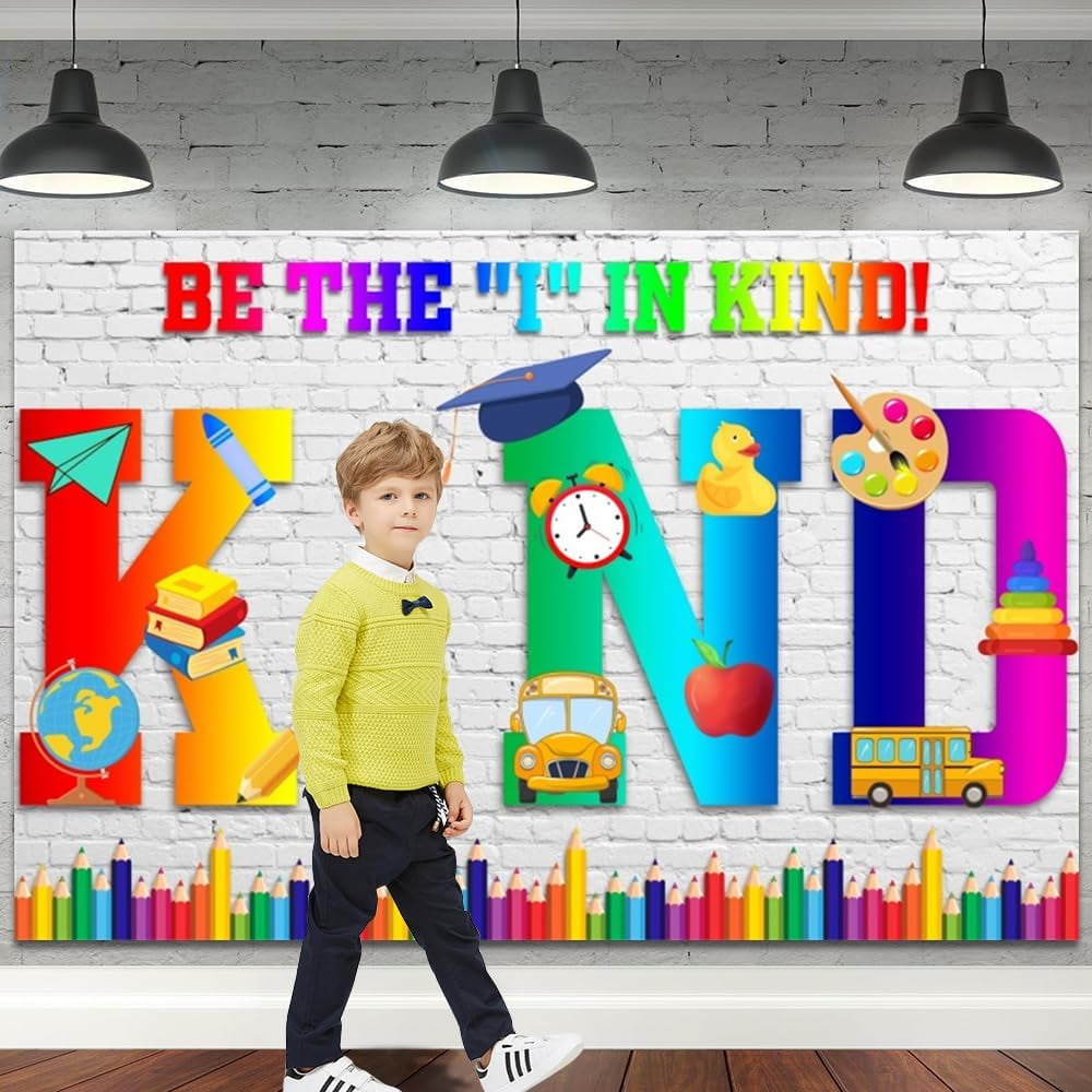 Vibrant Welcome Back to School Backdrop Welcome Classroom Banner for ...