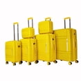 Vibrant Yellow 6-Piece Expandable Hard Shell Luggage Set with 360 ...