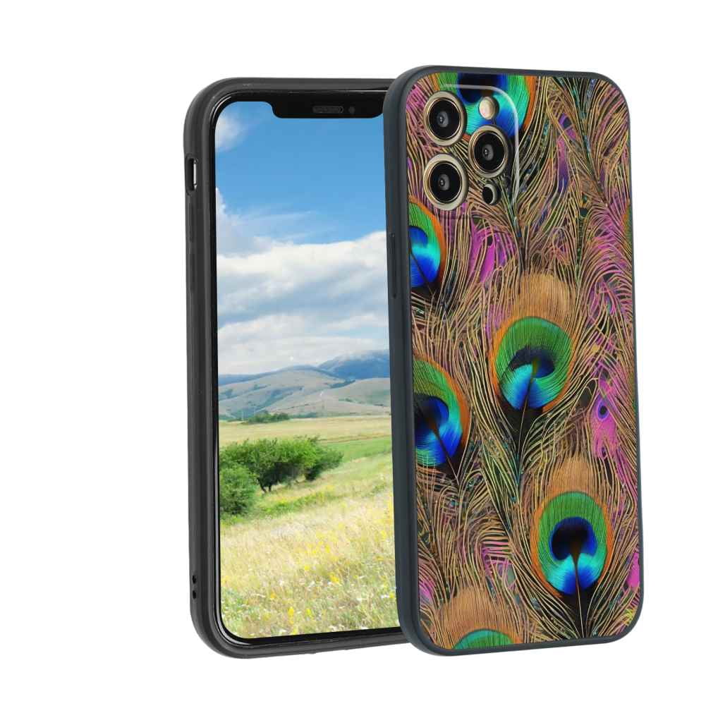 Vibrant-peacock-feather-designs-1 phone case for iPhone 12 Pro Max for ...