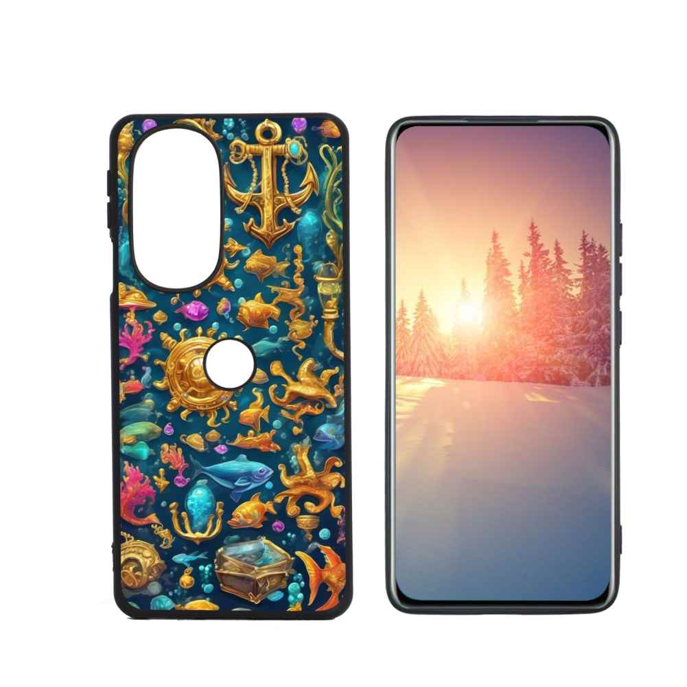 Vibrant-underwater-treasure-symbols-4 phone case for Motorola Edge Plus ...