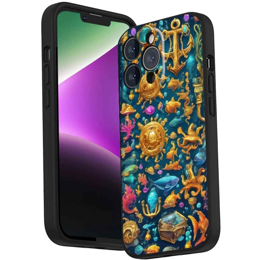 Vibrant-underwater-treasure-symbols-4 phone case for iPhone 14 Pro for ...