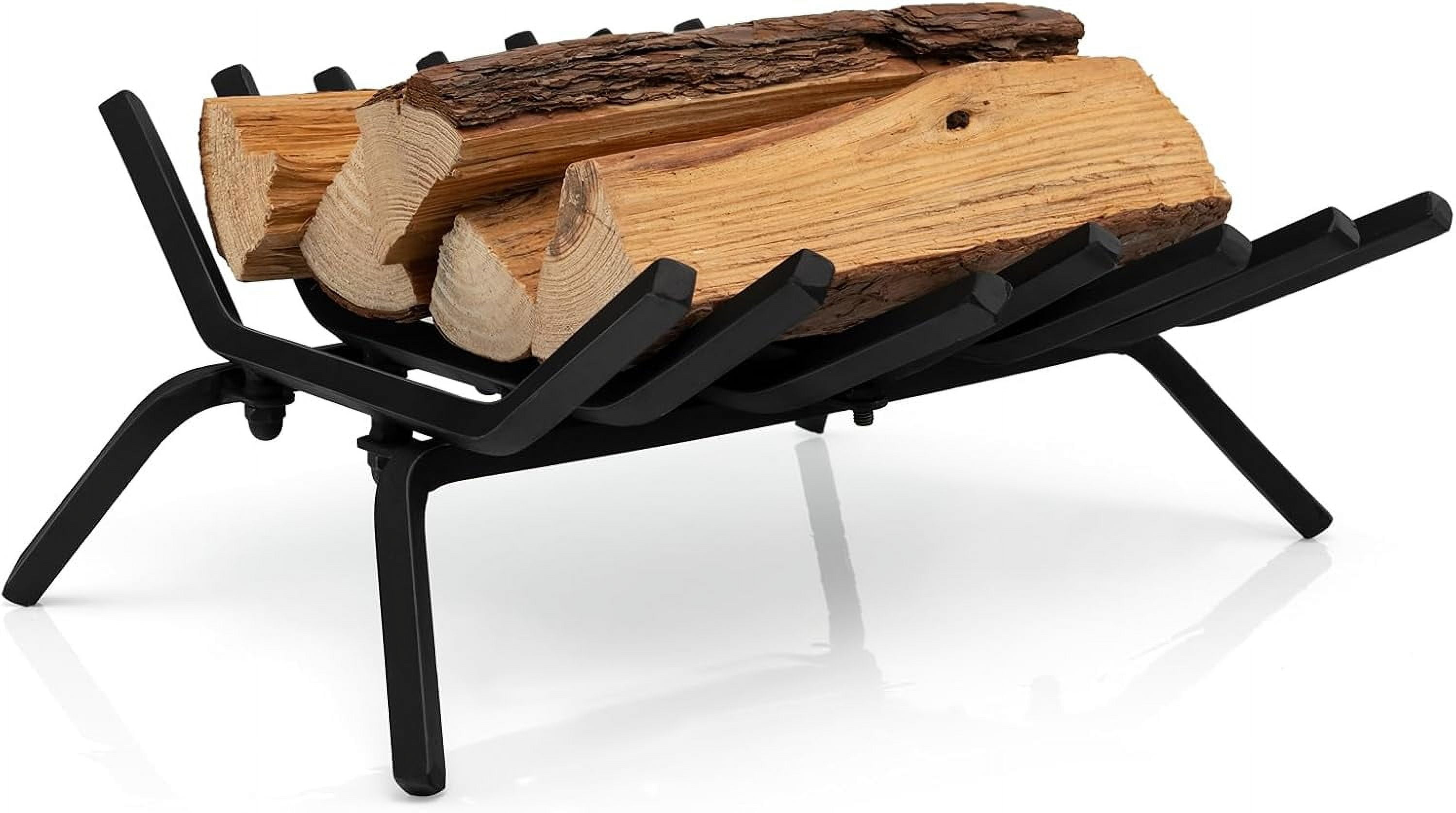 VibrantEcho 18’’ Fireplace Grate, Heavy Duty Firewood Log Burning ...