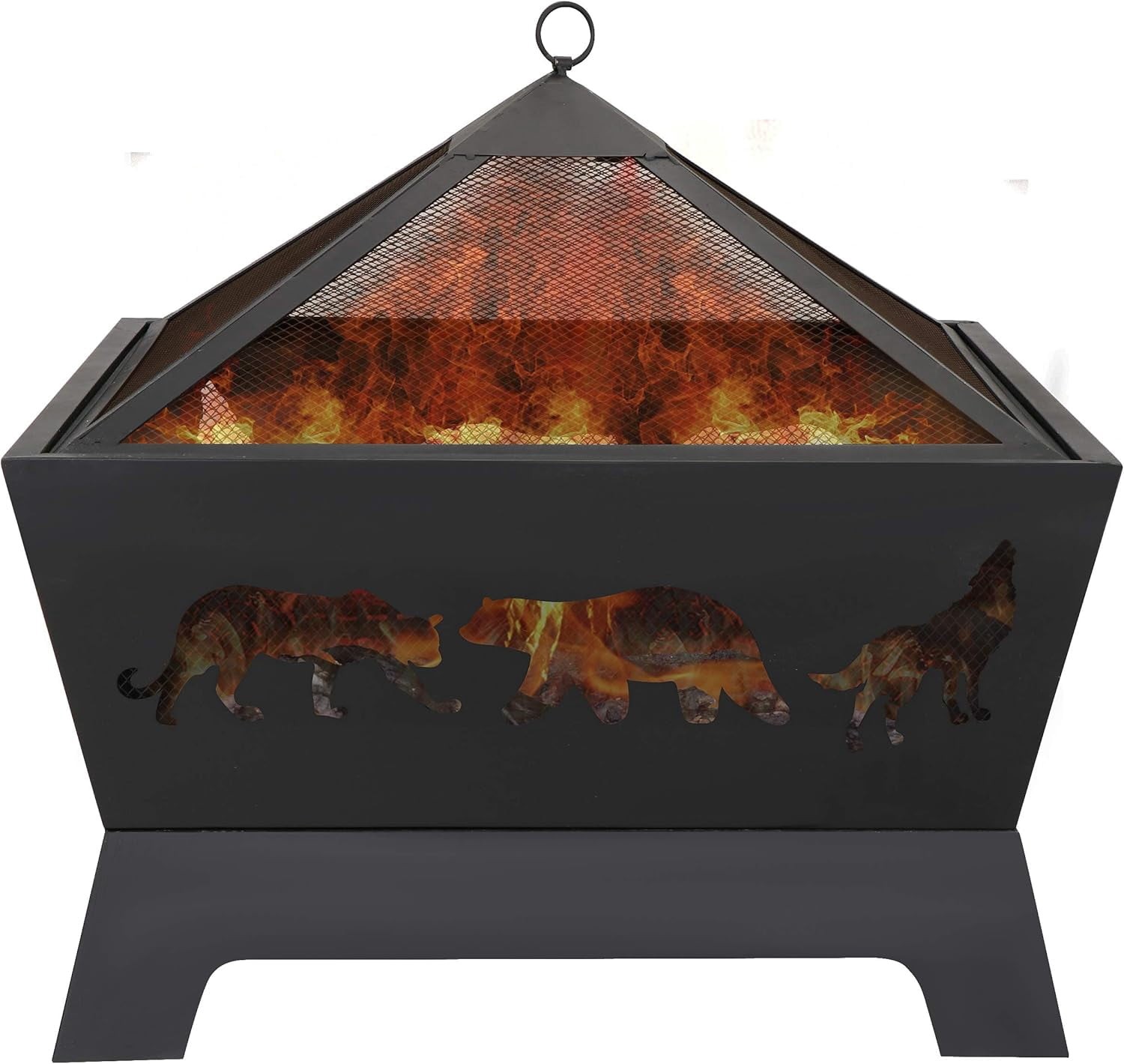 VibrantEcho 26" Extra Deep Fire Pit Backyard Patio Garden Stove Wood ...