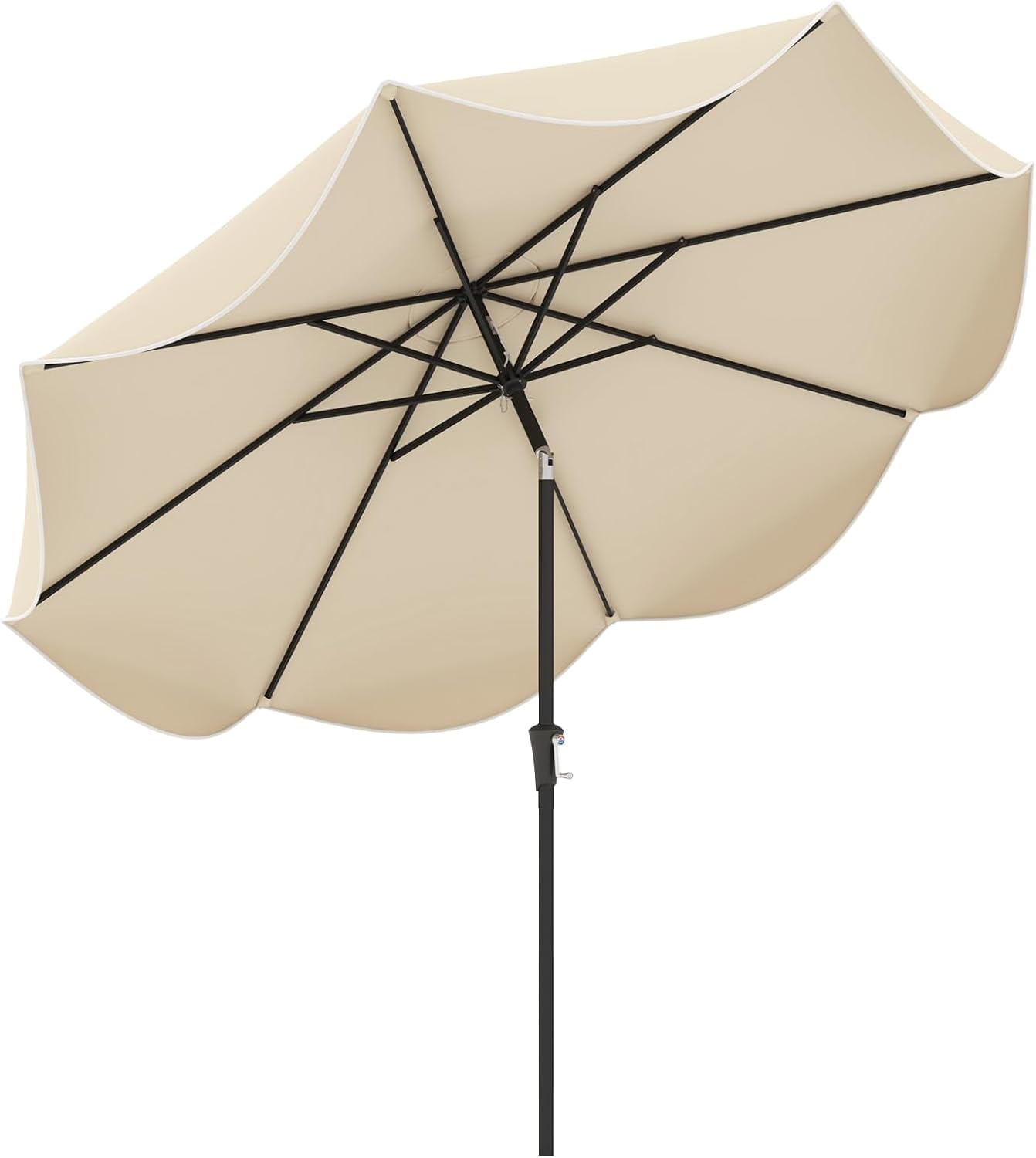 VibrantEcho 9Ft Patio Umbrella, Outdoor Umbrella with Crank Handle ...