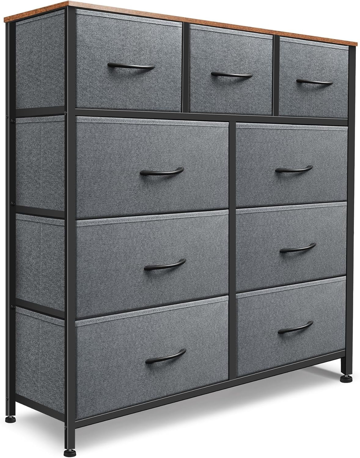 VibrantEcho Dresser for Bedroom with 9 Drawers, Chest of Drawers ...
