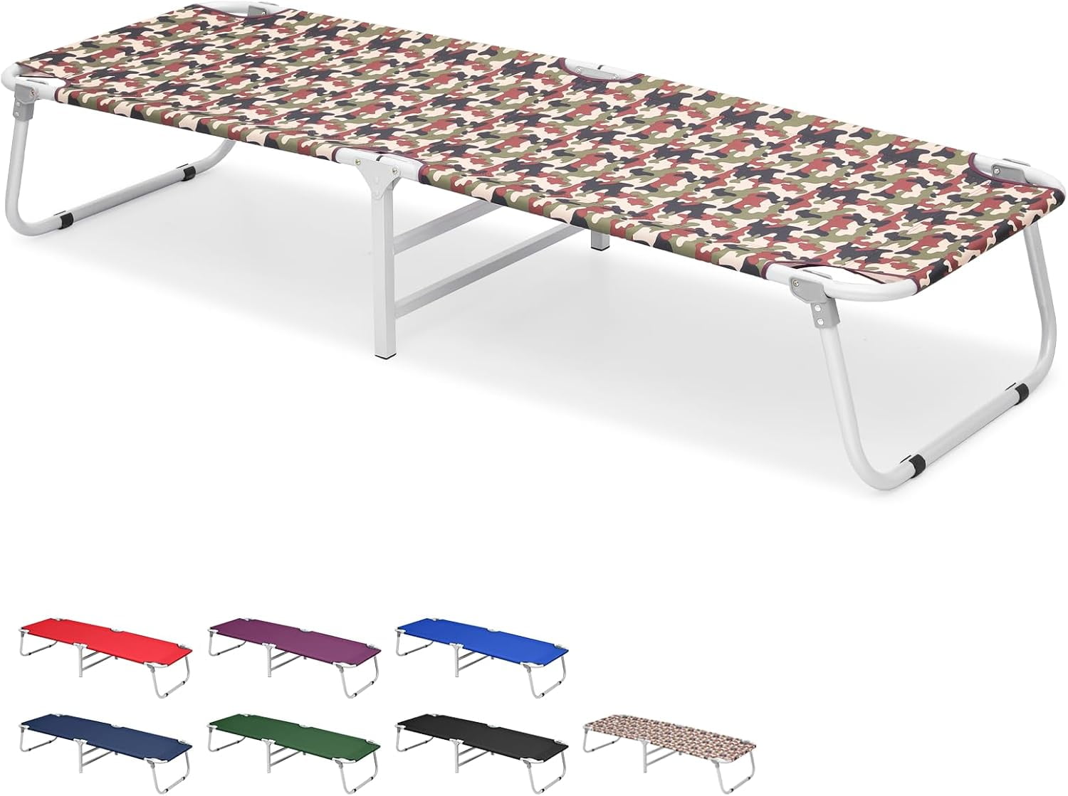 VibrantEcho Folding Camping Cot for Adults, Portable Travel Camp Cot ...