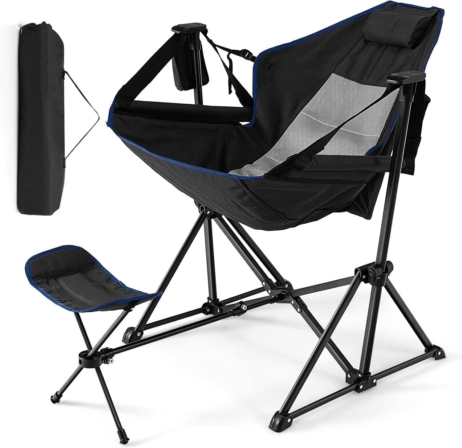 VibrantEcho Hammock Camping Chair, Portable Camp Chair with Retractable ...