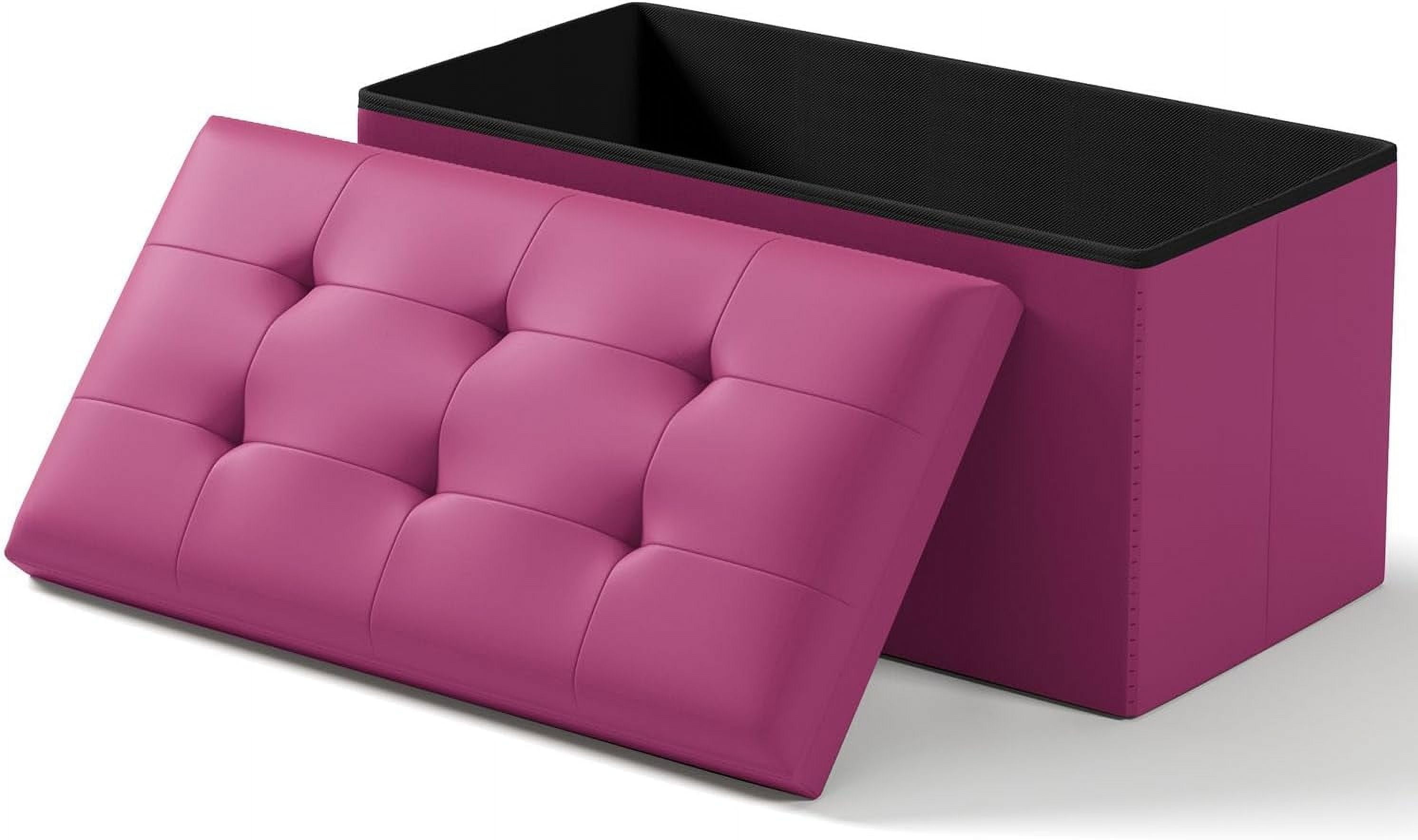 VibrantEcho Ottoman Bench, Folding Ottoman Foot Rest, End of Bed Bench ...