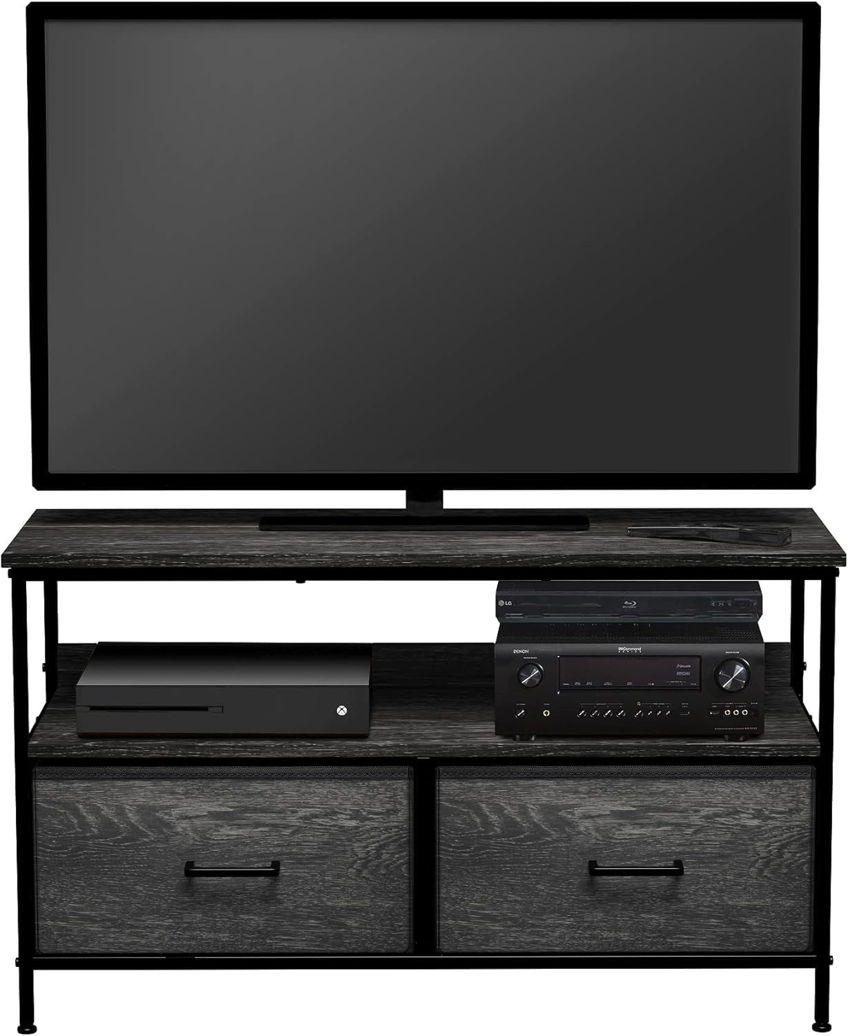 VibrantEcho TV Stand Dresser with 2 Drawers - Television Riser Chest ...