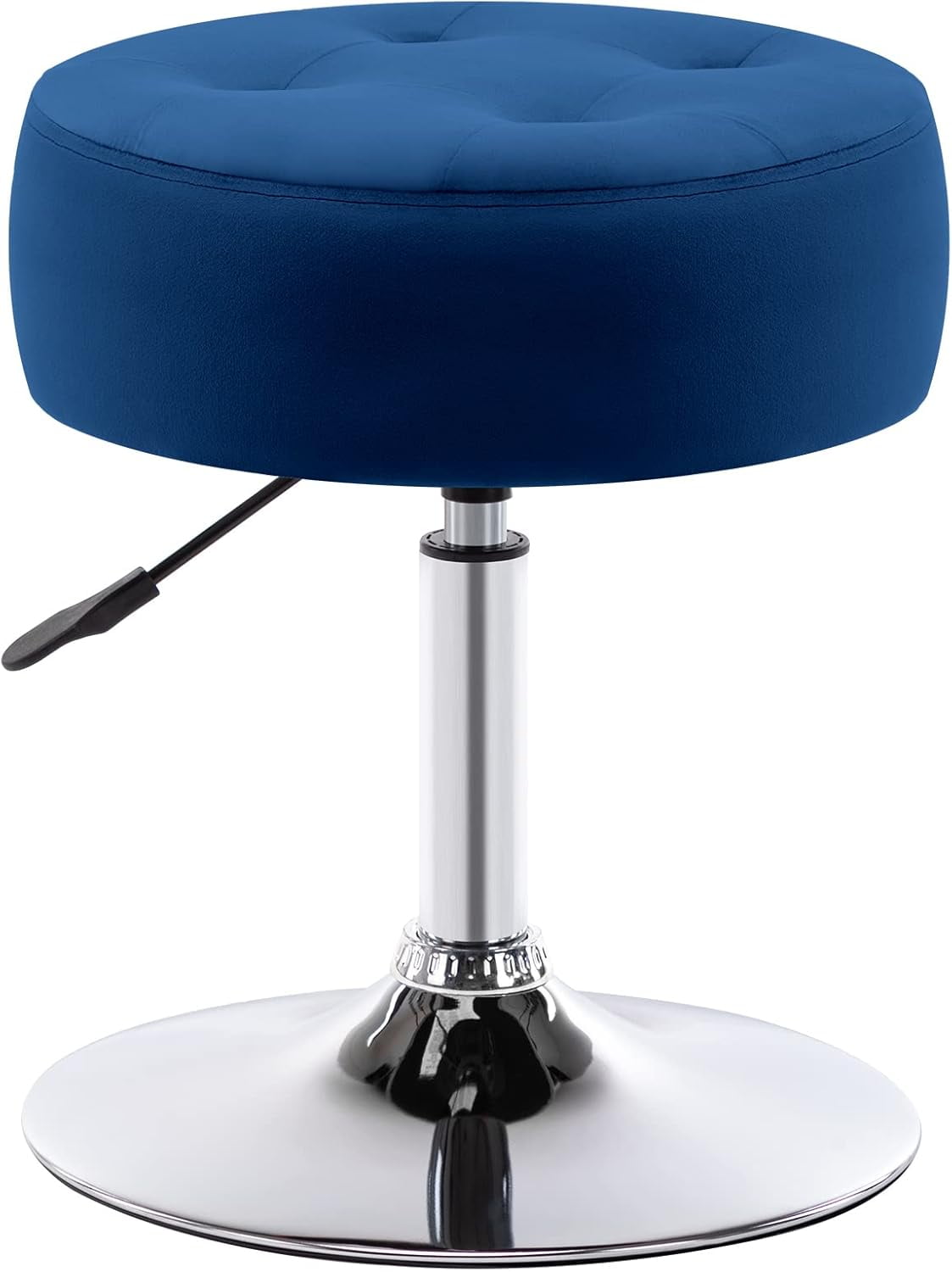 VibrantEcho Tufted Velvet Vanity Stool, Modern Makeup Stool Vanity ...