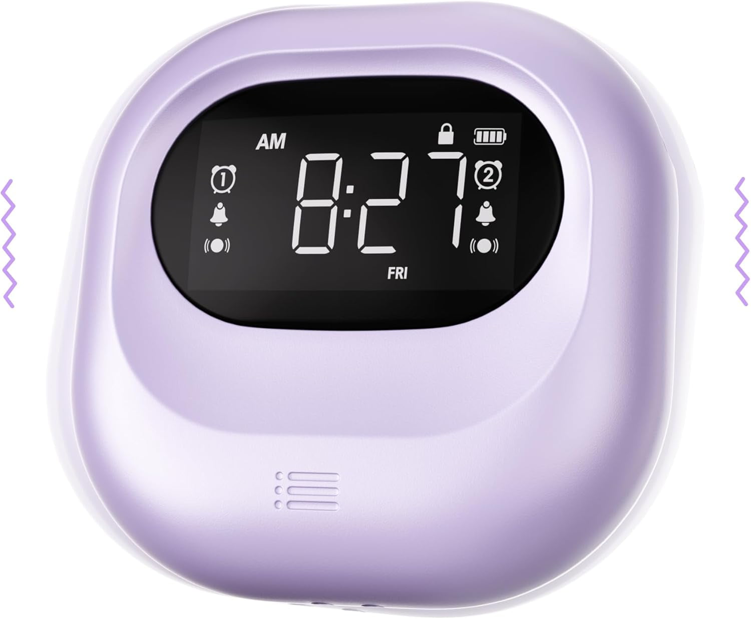 Vibrating Alarm Clock for Heavy Sleepers, Rechargeable Battery Operated ...