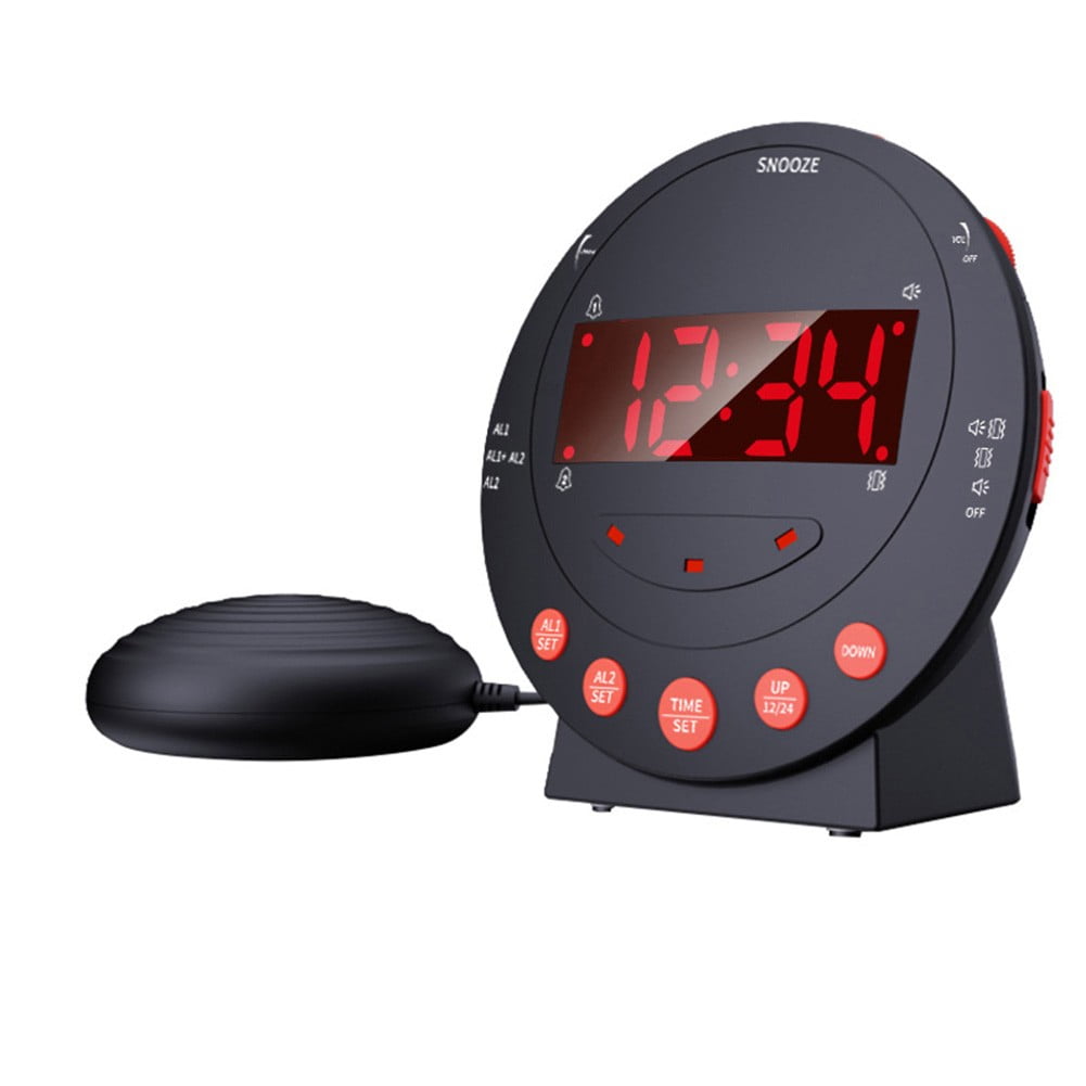 Vibrating Alarm Clock for Sleepyheads and Elderly People, Digital ...