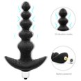 Vibrating Anal Beads Butt Plug Flexible Silicone 10 Vibration Modes