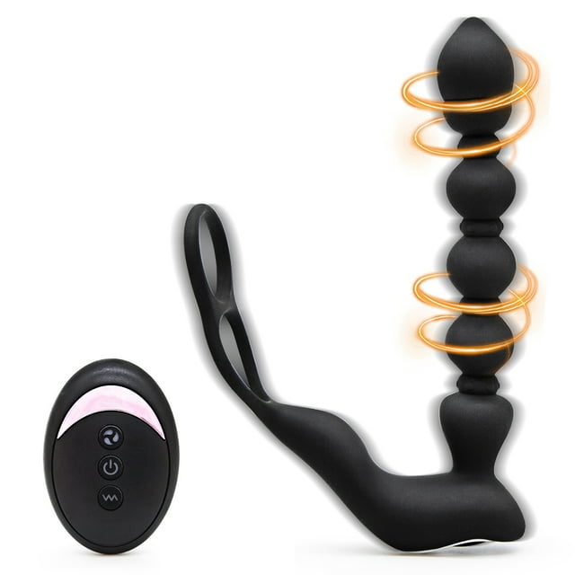 Vibrating Anal Beads Butt Plug Silicone Anal Vibrator With 10