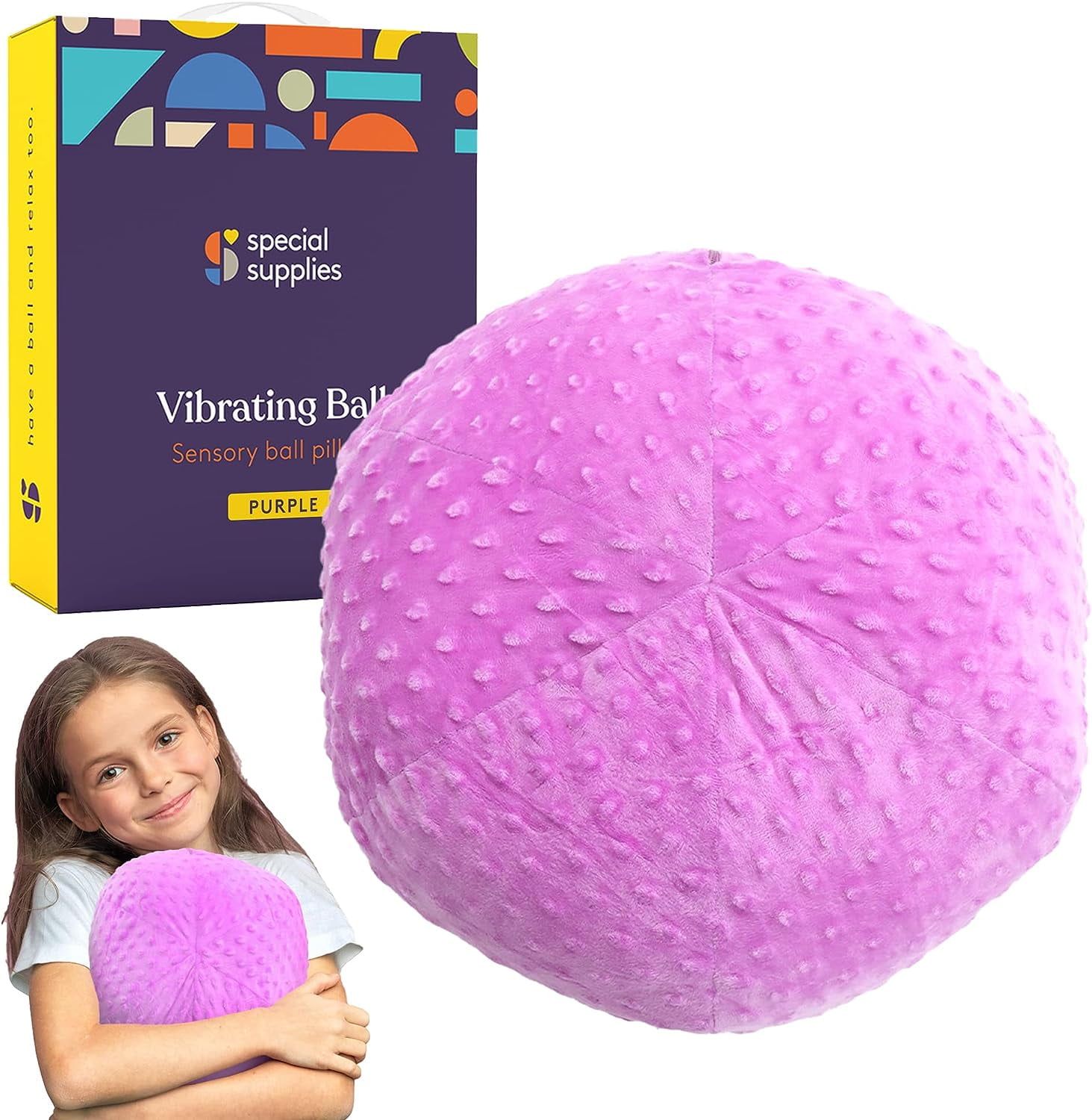 Special Supplies Vibrating Sensory Massage Ball for Stress Relief, Purple - Walmart.com