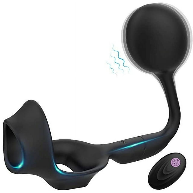 Vibrating Cock Ring Anal Plug With Mini Bullet 3 In 1 Prostate