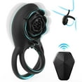 Vibrating Cock Ring With Rose Shape Design Clitoral Stimulator Penis