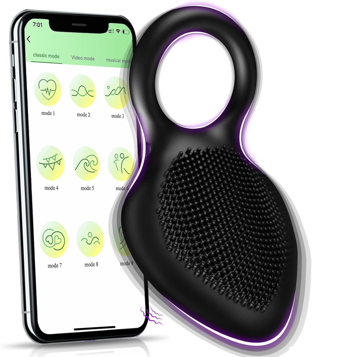 Vibrating Cock Ring Vibrator with Remote Control, Rechargeable Silicone ...