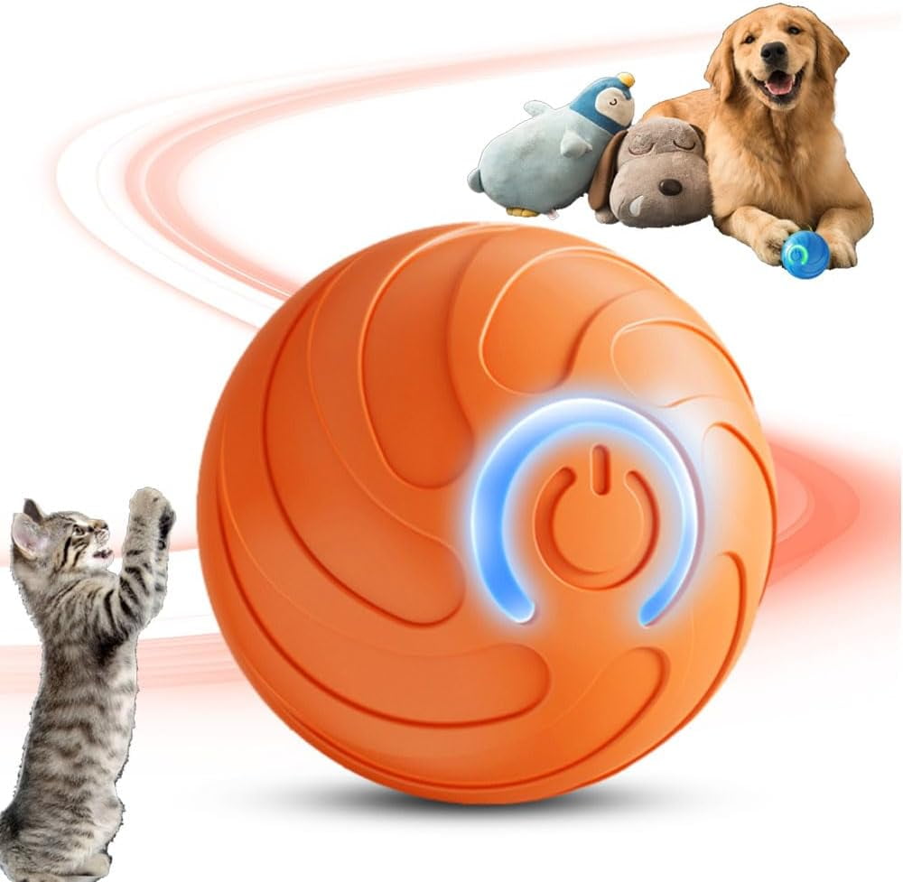 Vibrating Dog Ball, 2025 Rechargeable Shaky Ball Toy Moving Dog Cat Toy Ball, Automatic Bouncing ...