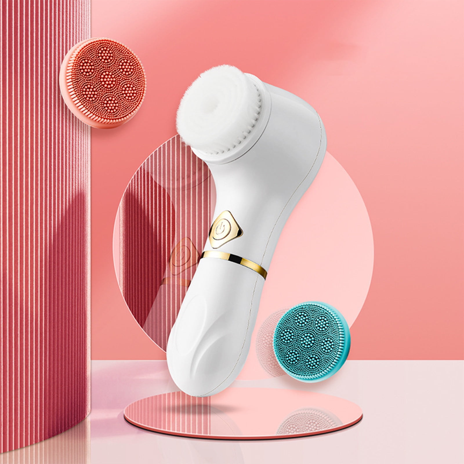 Vibrating Facial Cleansing Brush | IPX7 Waterproof Exfoliating Massaging Face Brush for ...