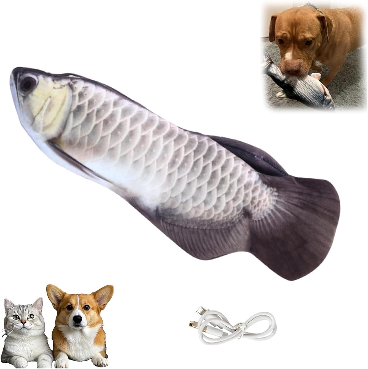 Vibrating Fish for Dog, Vibrating Fish Dog Toy, Dancing Fishs for Dogs ...