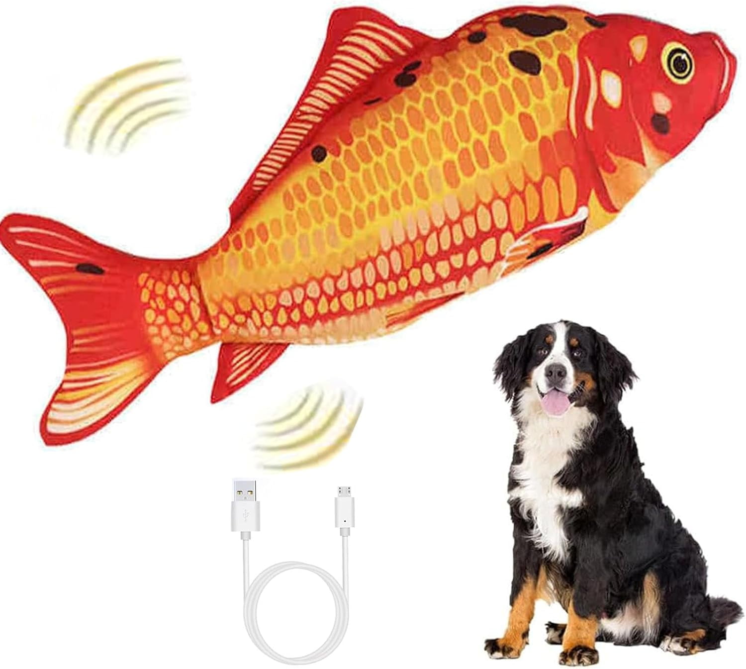 Vibrating Fish for Dogs, Flopping Fish Cat Dog Toy, Floppy Moving Dog ...