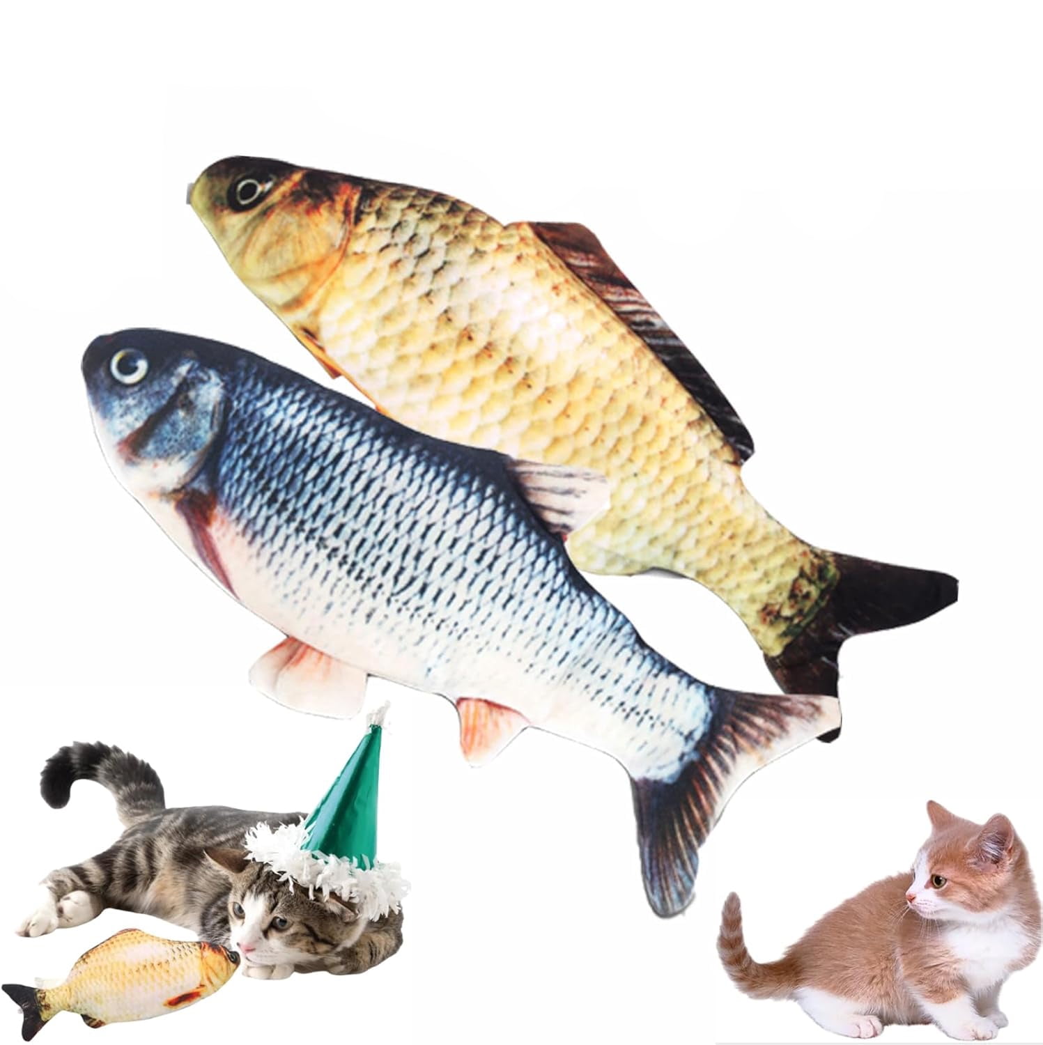 Vibrating Fish for Dogs, Flopping Fish Electric Moving Dog Toy ...