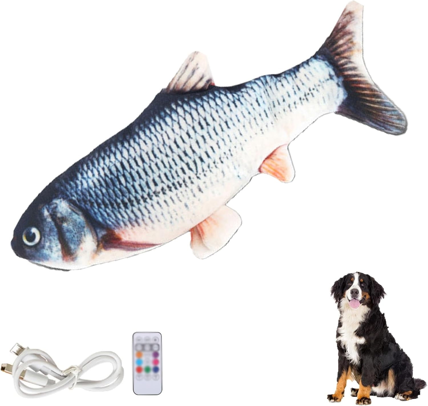 Vibrating Fish for Dogs, Floppy Fish Dog Toy, Moving Dog Toy, Realistic ...