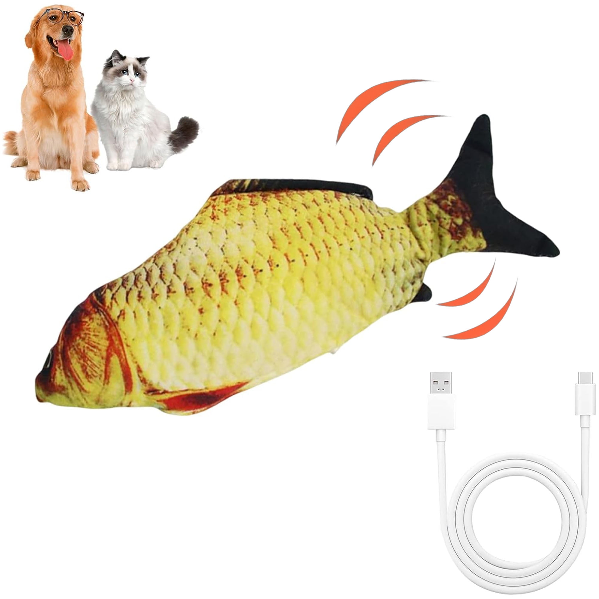 Vibrating Fish for Dogs, Upgraded Vibrating Fish Dog Toy, Flopping ...