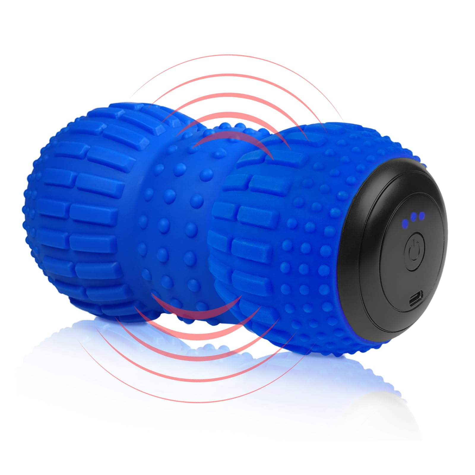 Vibrating Peanut Massage Ball, Ultra Strong Rechargeable Therapy Roller ...