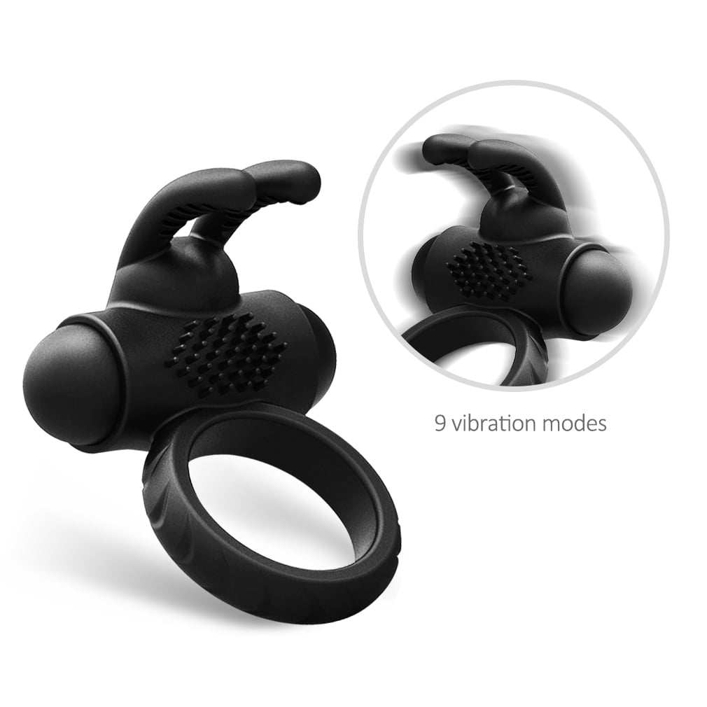 Vibrating Penis Ring Sex Toys For Couple 3 In 1 Dual Penis Rings With