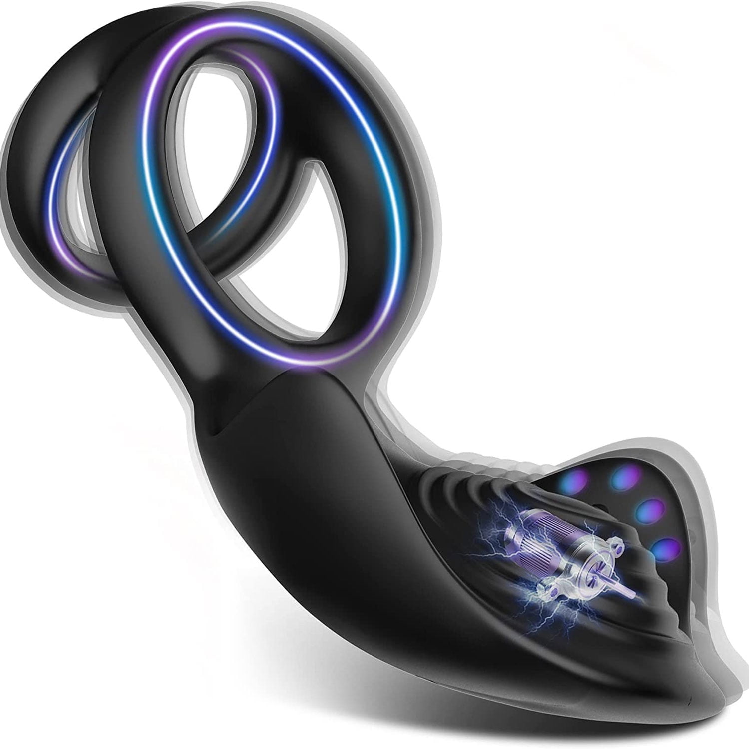 Vibrating Penis Ring Sex Toys For Couple Amovibe 3 In 1 Dual Penis
