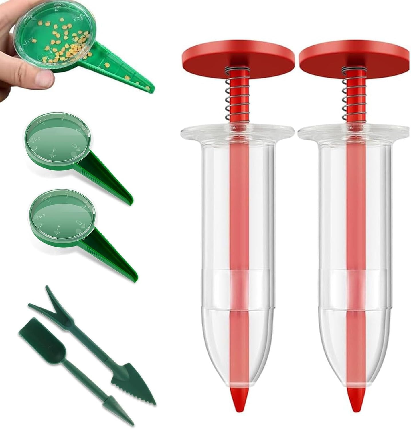 Vibrating Seed Dispenser, 2025 Upgrade Mini Seed Spreader, Handheld Manual Seed Planter Tool ...