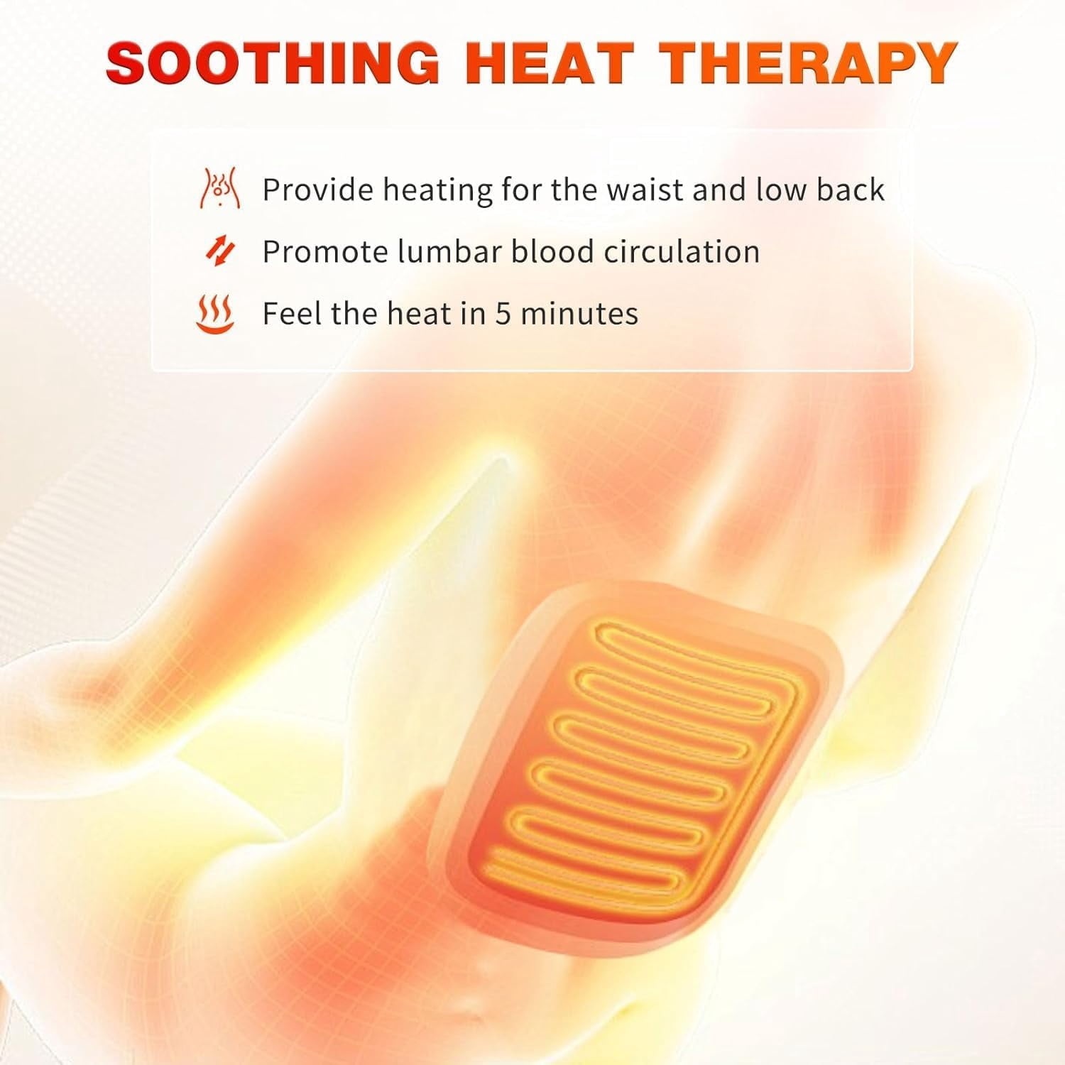 Vibration Back Massager for Chair with Heat, 8 Motors Cushion for ...