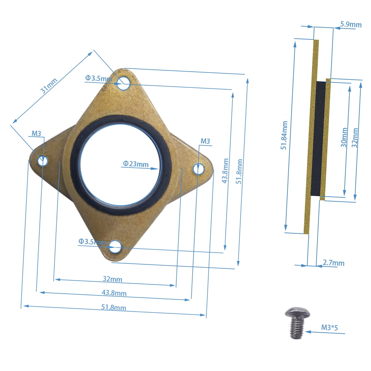 Vibration Damper, Screws Compatible Nema 17 Motor With Screws 3d ...