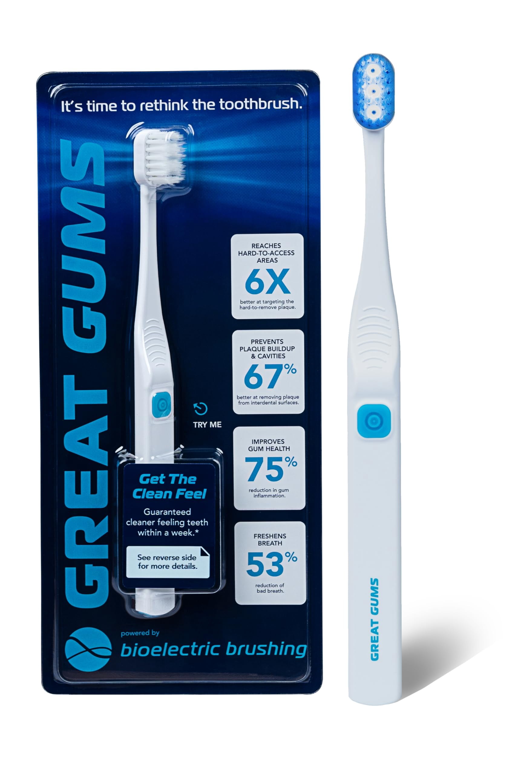 Vibration-Free Patented Bioelectric Toothbrush, AIF9 Dentist-Designed ...
