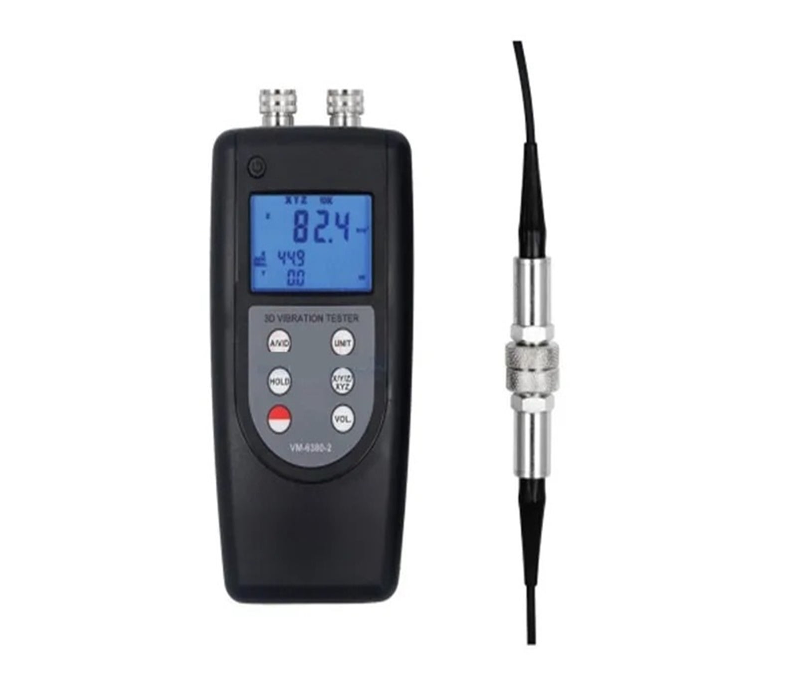 Vibration Meter,Digital Vibrometer Handheld VM-6380-2 Double Channel ...