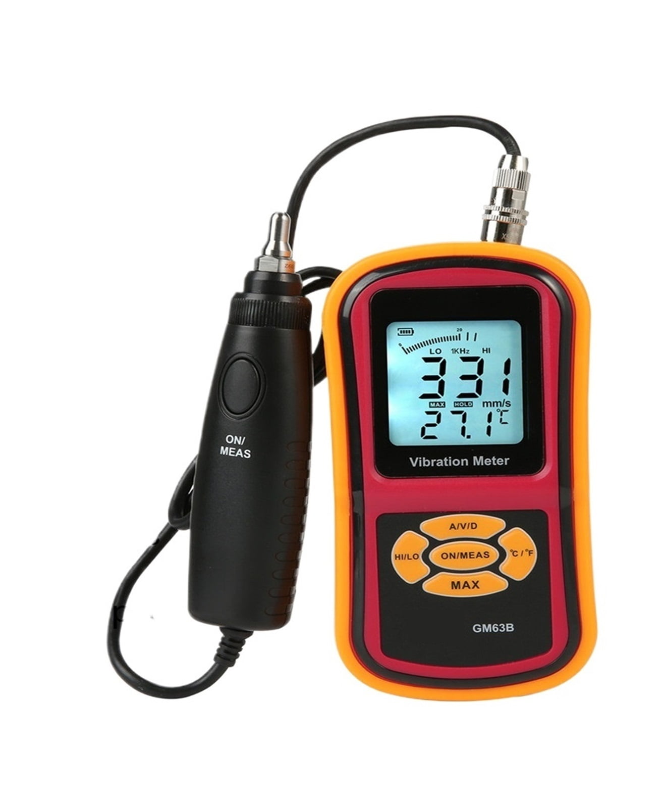 Vibration Meter GM63B Handheld Digital Vibration Analyzer Vibration ...