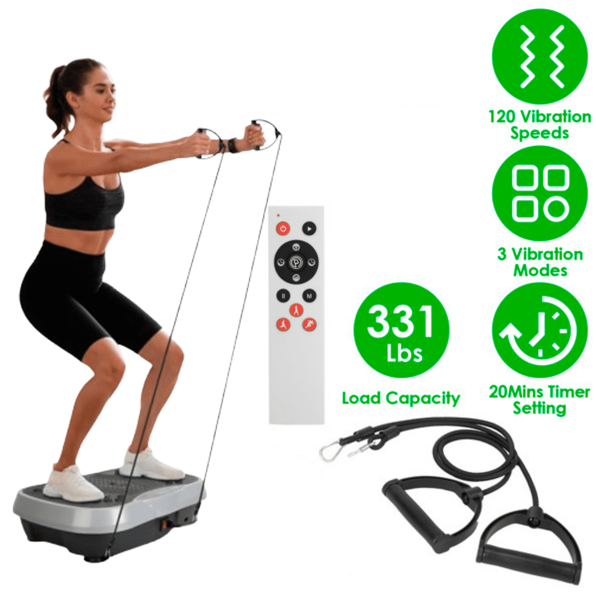Vibration Plate Exercise Machine with 3 Modes, 1-120 Speeds for Fast ...