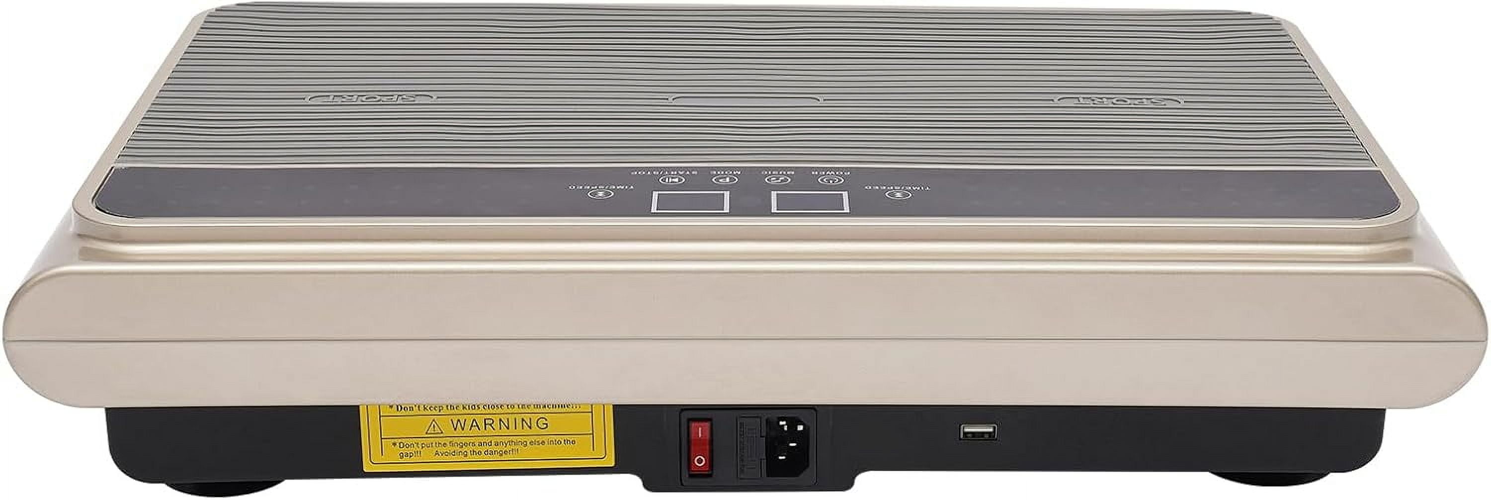 Vibration Plate Exercise Machine, 5 Modes Whole Body Power Shake Vibration Platform with Loop ...