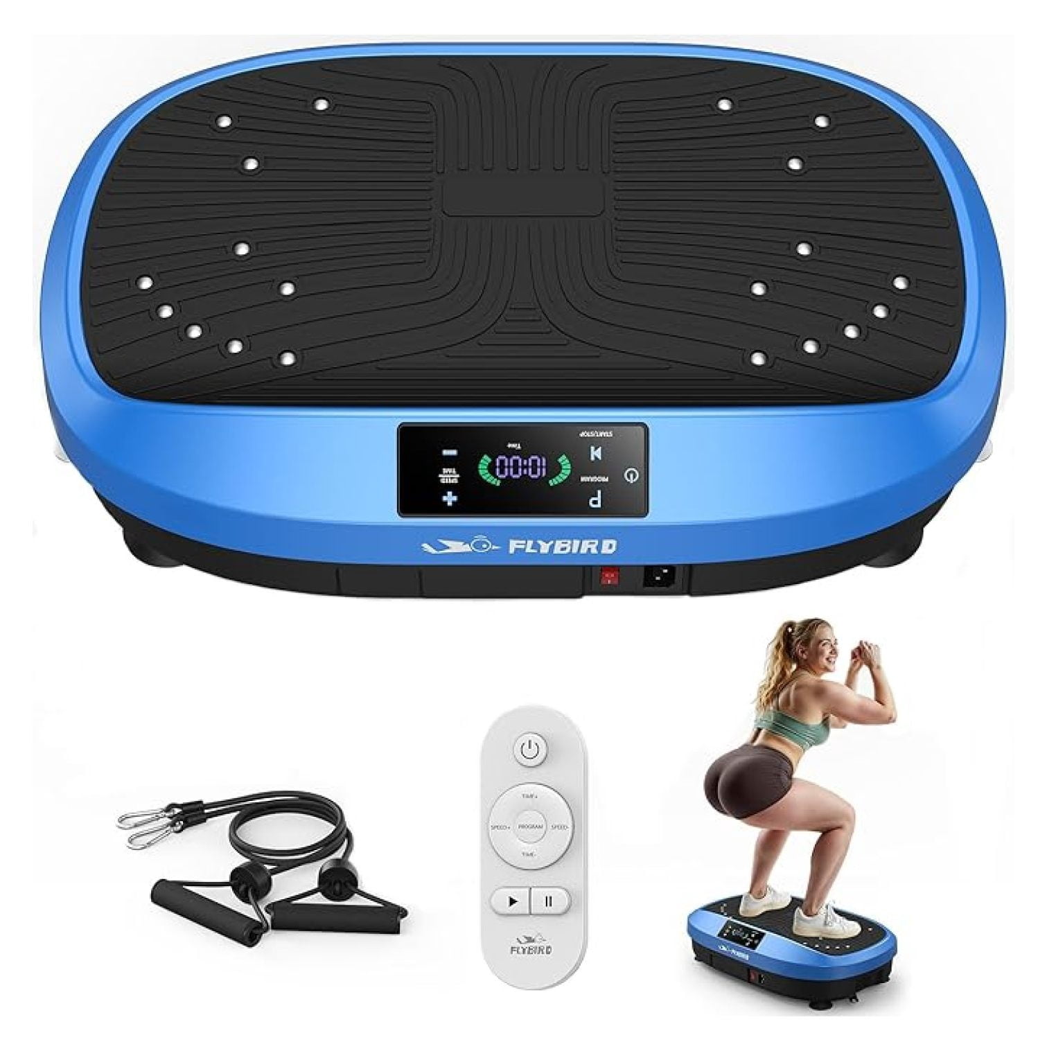Vibration Plate Exercise Machine - Adjustable Speed, Muscle Toning ...