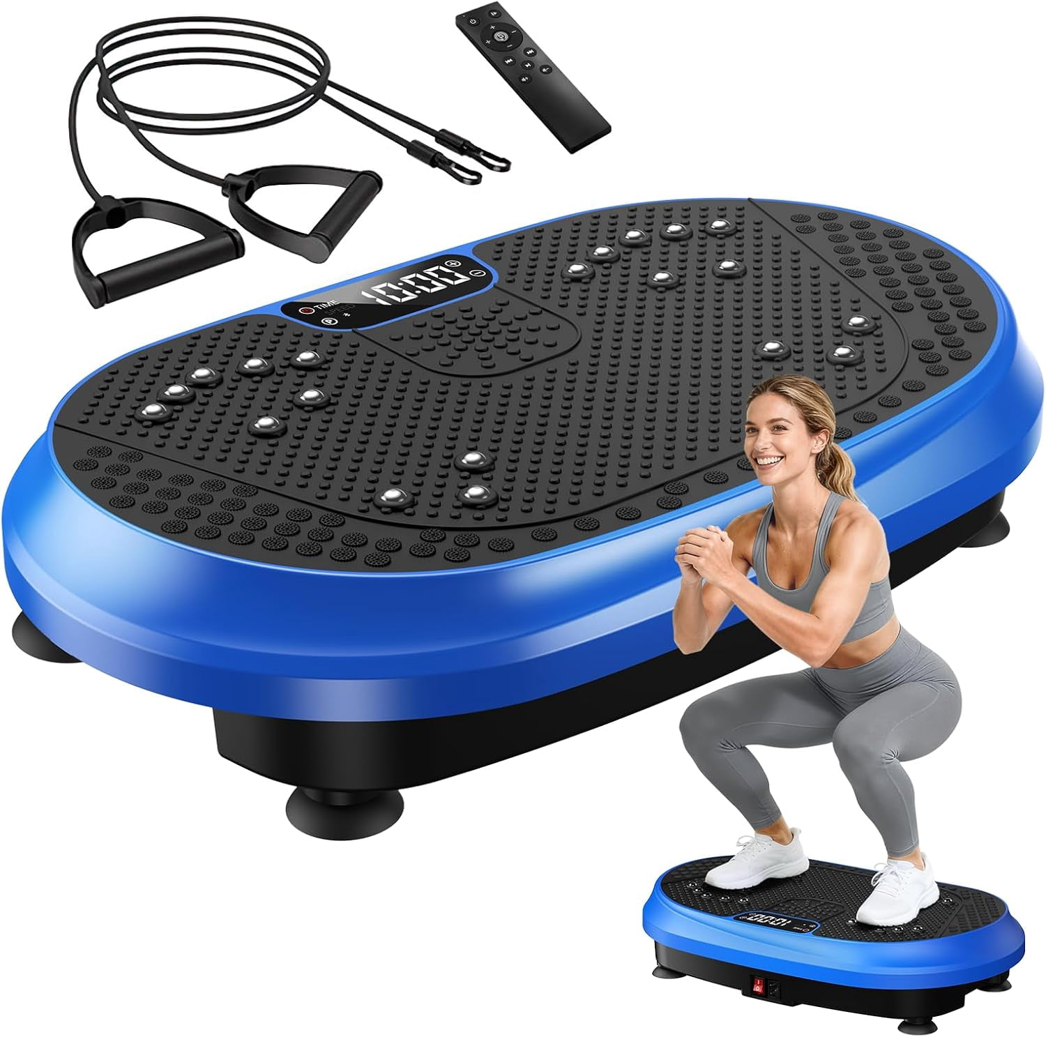 Vibration Plate Exercise Machine with Bluetooth, 120 Intensity Levels ...