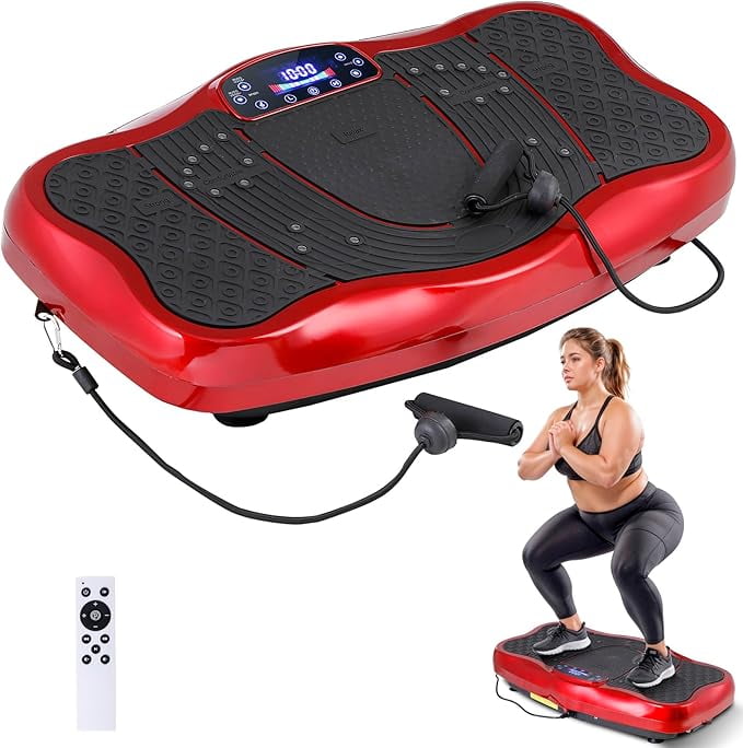 Vibration Plate Exercise Machine, Whole Body Travel Workout Equipment for Weight Loss Lymphatic ...