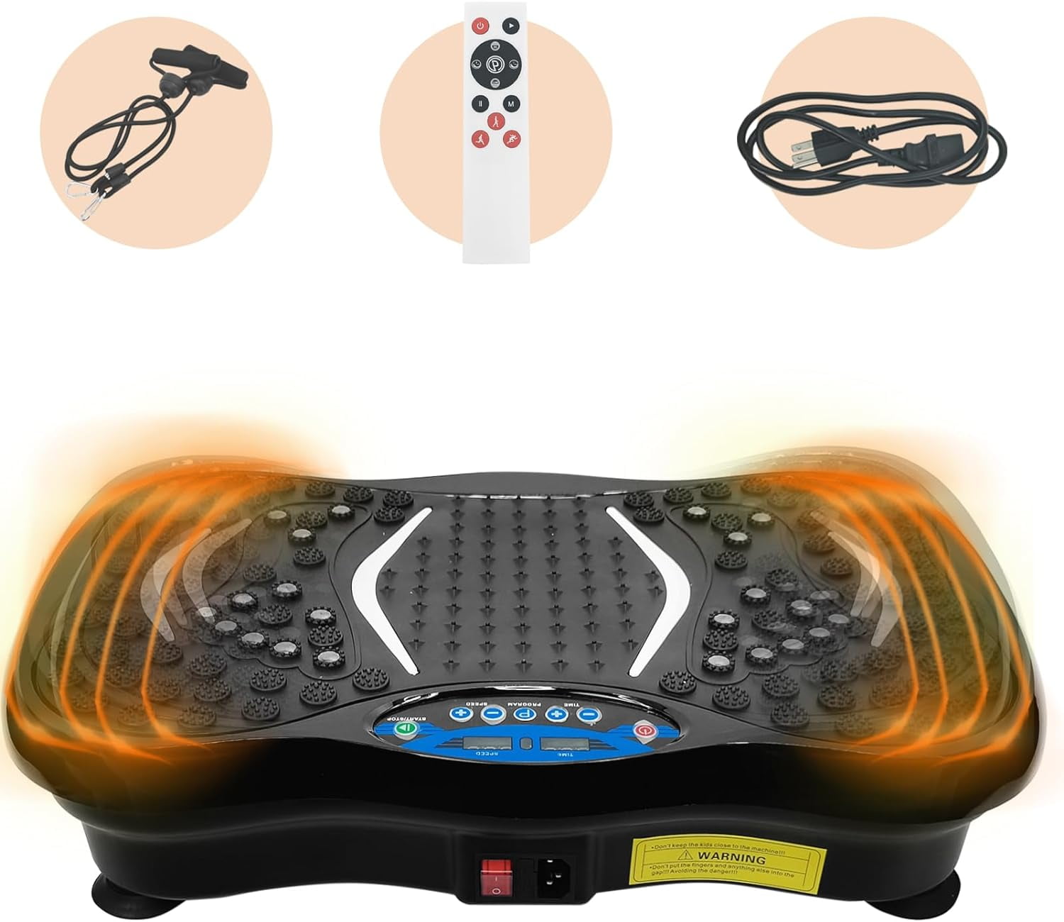 Vibration Plate Exercise Machine, Whole Body Workout Vibration Platform ...