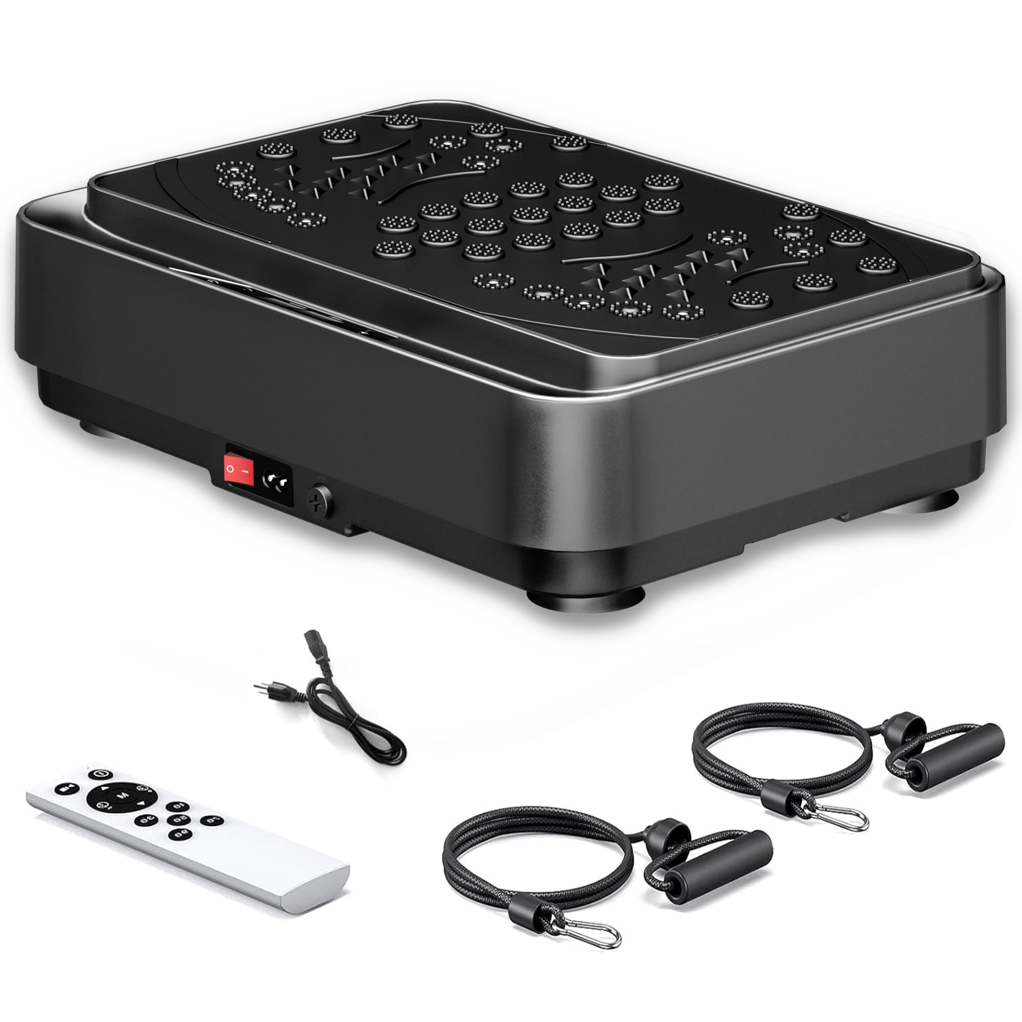 Vibration Plate Machine with Resistance Bands - 10 Modes, 500lbs ...