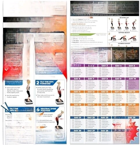 Vibration Plate Workout Poster, Full-Body Exercises + 30-Day ...